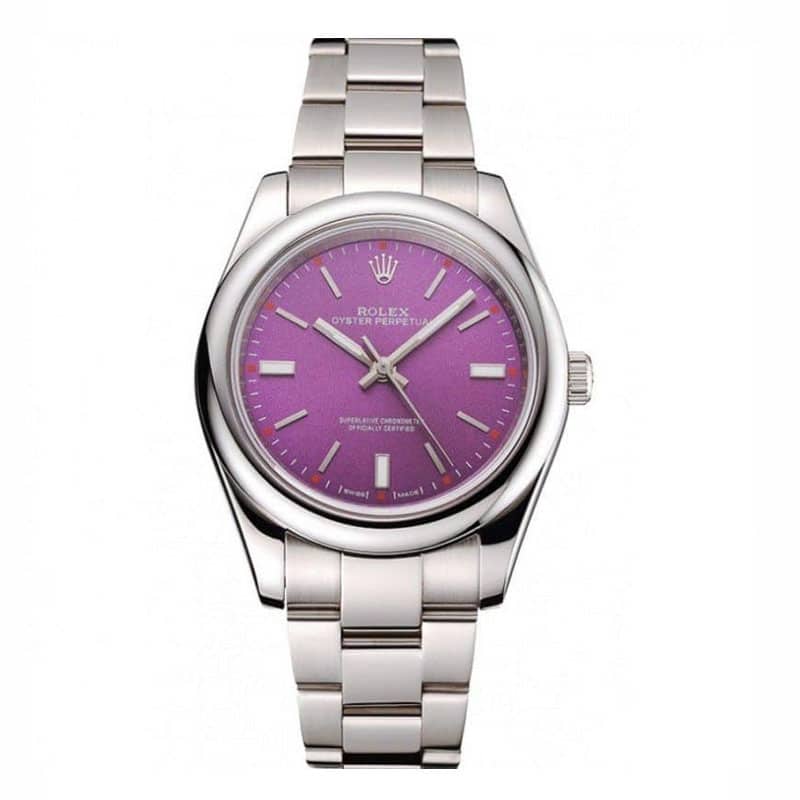 Rolex Oyster Perpetual Red Grape Dial Men 41MM - LUXTICK