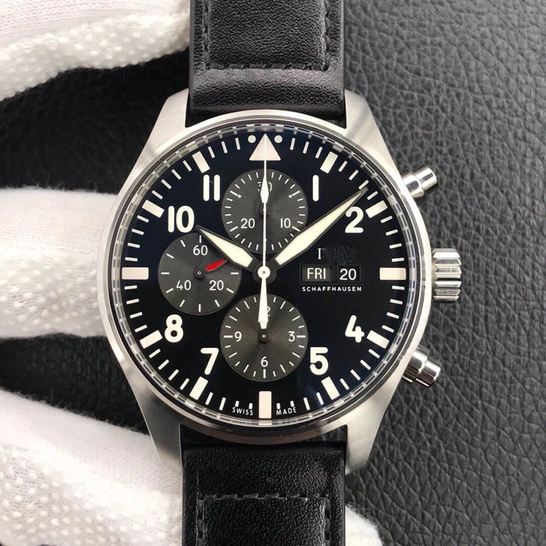 IWC PILOT IW377709 ZF FACTORY BLACK STRAP - LUXTICK