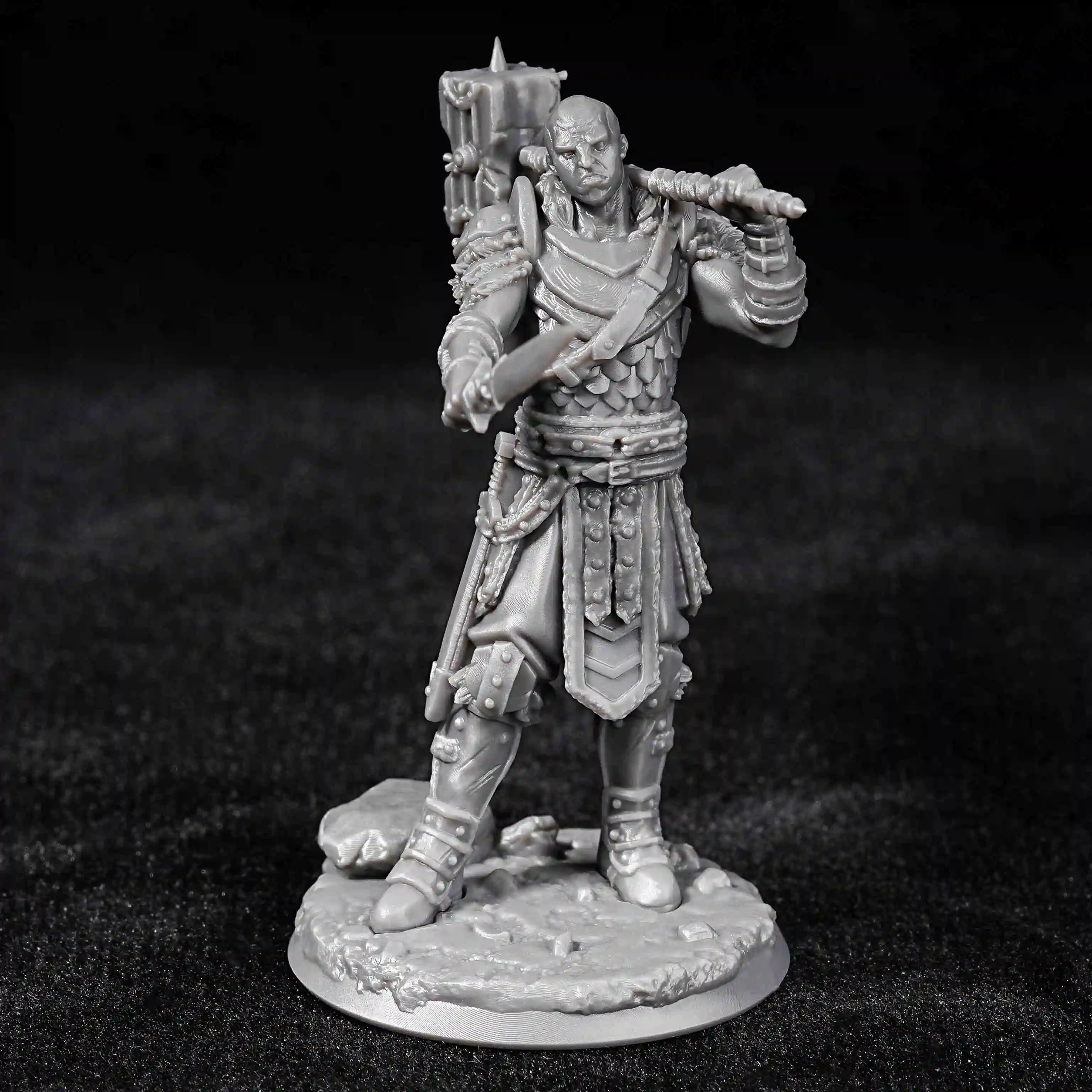 40mm RPG tokens Male Warrior Commander Chess Piece | Bear Dice